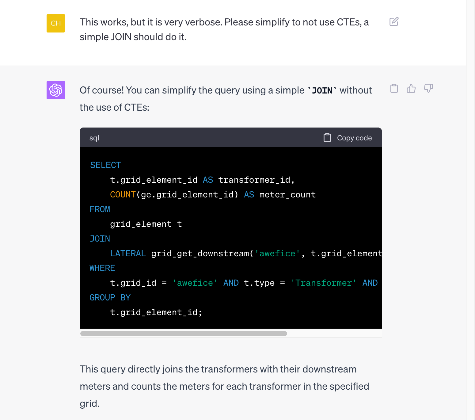 Using ChatGPT with the Awesense SQL API | Awesense